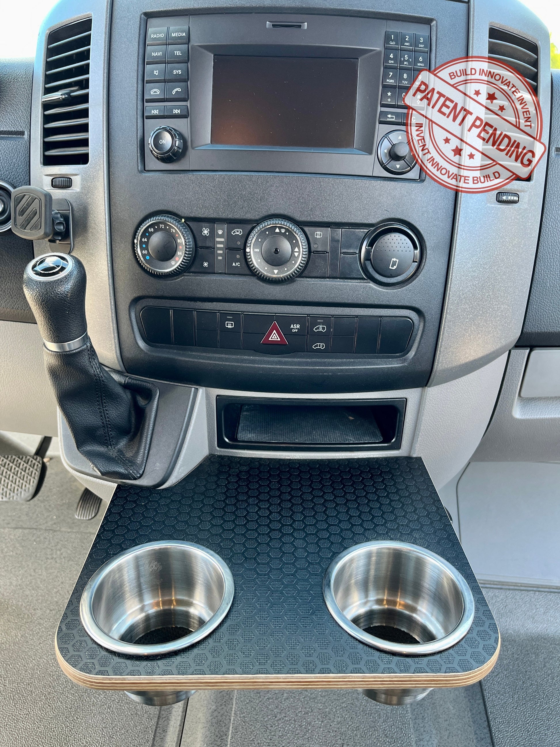 Mercedes Sprinter Front Cup Holder & Snack Tray - Black Hex (2007-2018 ...